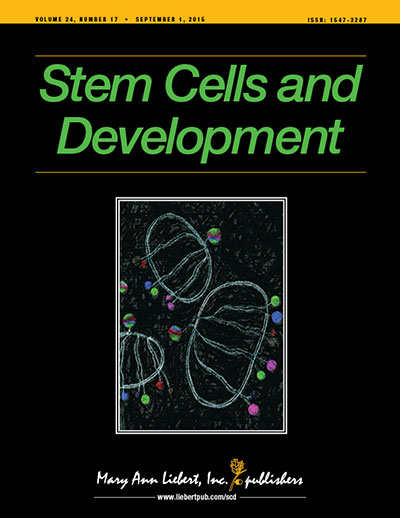 Cover of the journal "Stem Cells and Development" by PhD student Anaïs ...